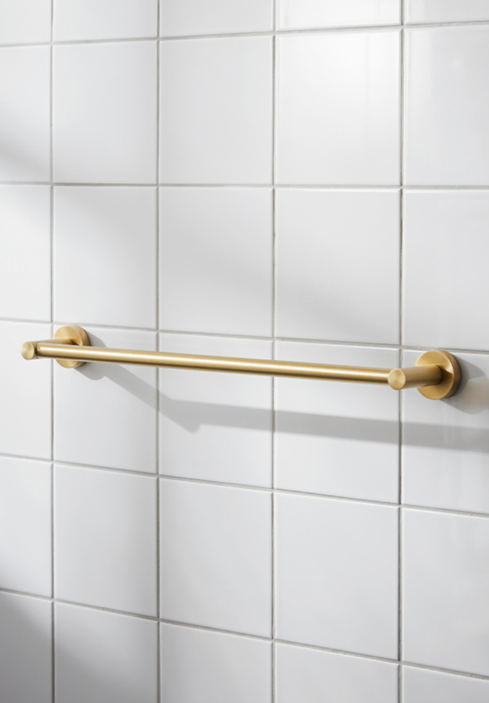 Bond Towel Rail 495mm Brushed Brass - Miller Bathroom